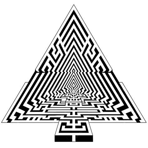 The Triangular Maze Has An Entrance And An Exit Maze With The Answer