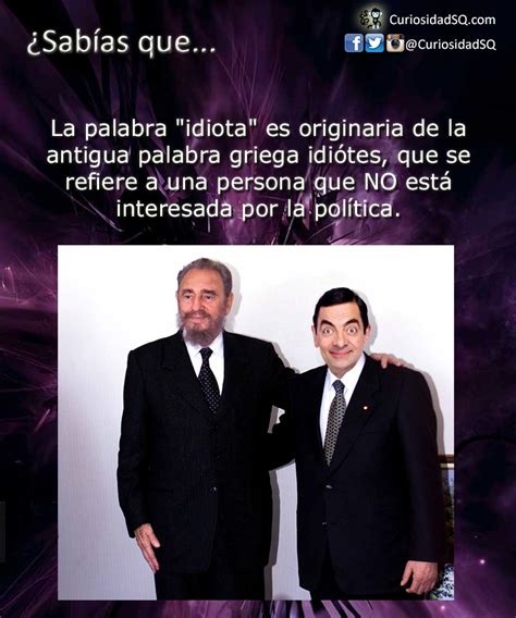 ¿sabías Que La Palabra Idiota Viene Del Griego Y Es Una Persona Que