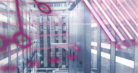 Animation Of Graphs Globe And Computer Language Over Data Server