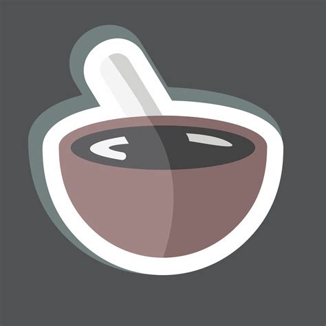 Mixing Bowl Sticker In Trendy Isolated On Black Background 5014655