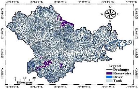 Drainage Map Of The Study Area Download Scientific Diagram