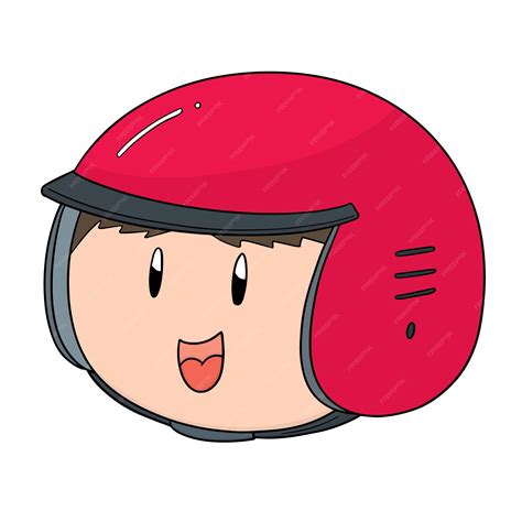 Premium Vector Vector Of Man Wearing Helmet