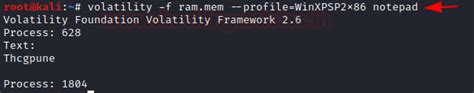 Memory Forensics Using Volatility Framework