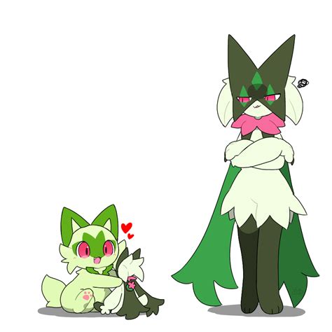 260191 Safe Artisttontaro Fictional Species Meowscarada Sprigatito Anthro Digitigrade
