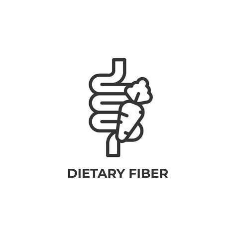 Vector Sign Of Dietary Fiber Symbol Is Isolated On A White Background Icon Color Editable