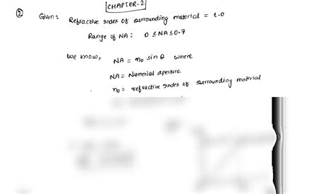 Solved Plot Numerical Aperture Versus Acceptance Angle Over The Range