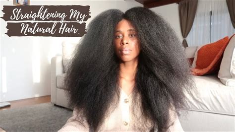 Straightening My Natural Hair Youtube