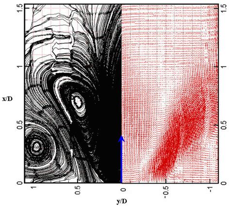 Flow Streamlines Left Half And Vector Flow Field Right Half Plot At Download Scientific