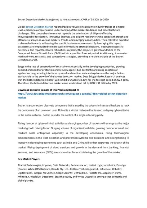 Ppt Botnet Detection Market Powerpoint Presentation Free Download Id12315259