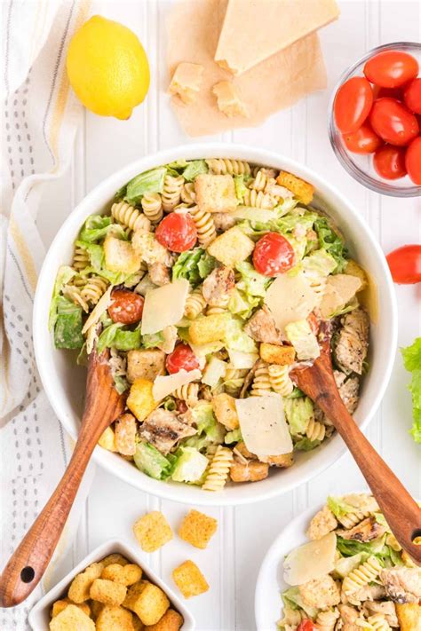 Chicken Caesar Pasta Salad Recipe Soulfully Made