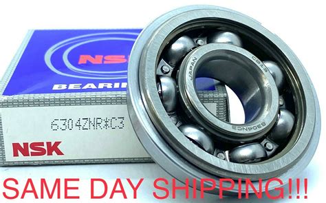 6304 ZNR NSK JAPAN Sealed ONE SIDE Snap Ring Deep Groove Ball Bearing ...