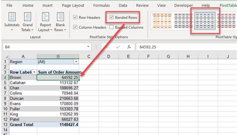 Pivot Table Banded Rows Not Working Infoupdate Org