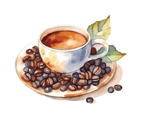 커피 클립 아트 격리 벡터 일러스트 레이 션의 컵 프리미엄 벡터