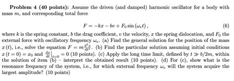 Solved Problem 4 40 ﻿points Assume The Driven And