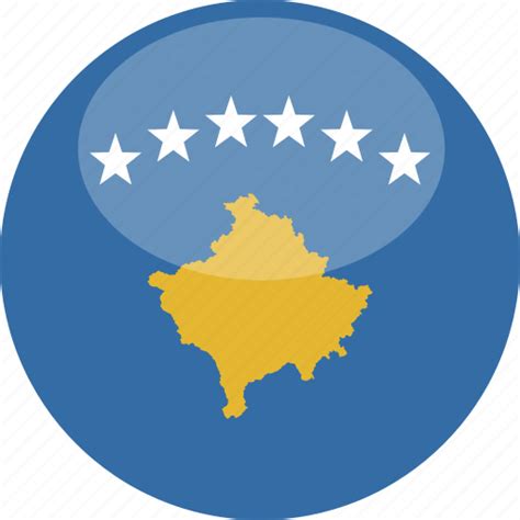 Circle Gloss Flag Kosovo Icon Download On Iconfinder