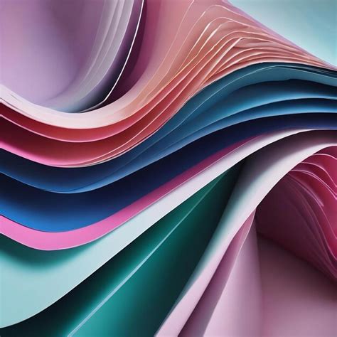 Premium Photo Curved Sheets Paper Backgrouond