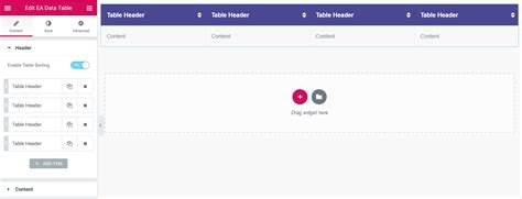 Data Table Essential Addons For Elementor