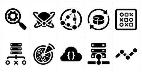 A Set Of 10 Web Marketing Icons As Search Data Big Data Networking