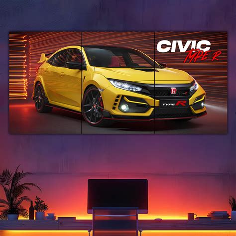 Honda Civic Type R Split Poster Frame Kro