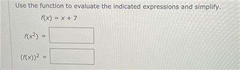 Solved Use The Function To Evaluate The Indicated Chegg