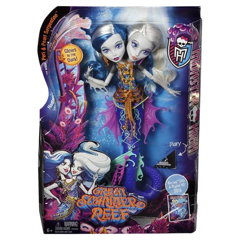 Кукла Monster High серии Большой Кошмарный Риф Пери и Перл купить по