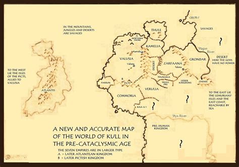 A Map Of Robert E Howards Thurian Age Nations By Brian Kunde