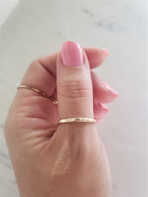 Gold Filled Thumb Ring Thumb Rings For Women Hammered Ring Woman
