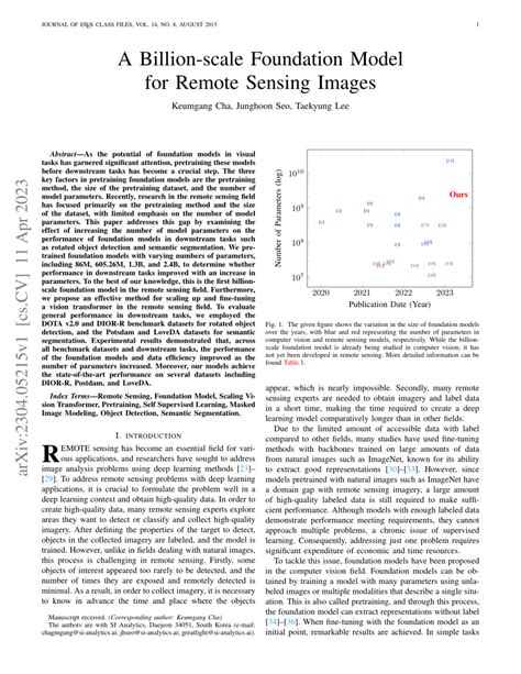 Pdf A Billion Scale Foundation Model For Remote Sensing Images