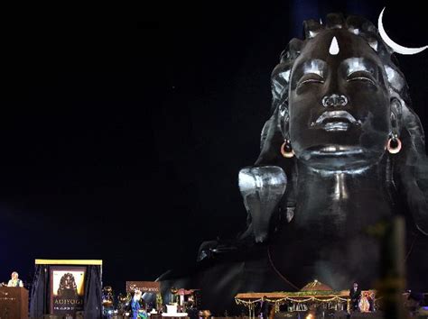 Pm Modi Unveils 112 Foot Tall Bust Of Adiyogi Shiva In Coimbatore