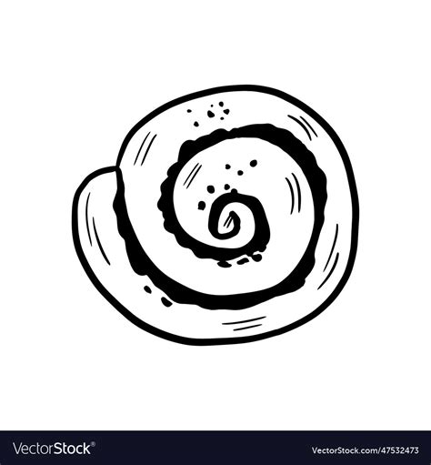 Hand Drawn Pretzel Isolated On White Background Vector Image