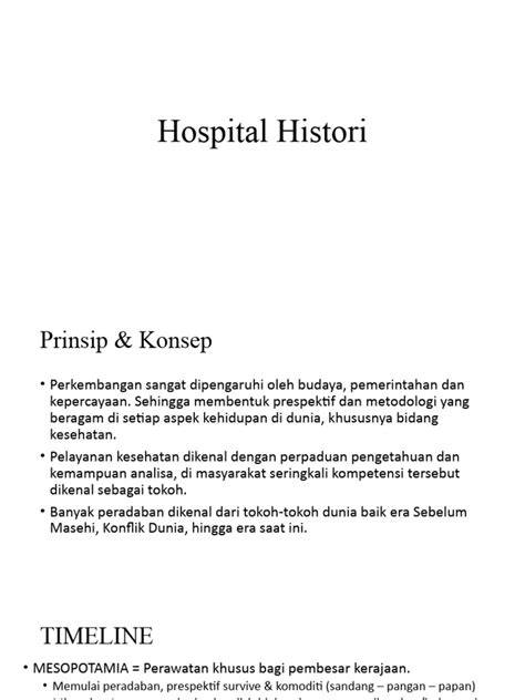 Hospital Histori Pdf