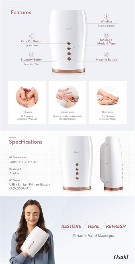 Osaki Os Aa01 Hand Massager — Osaki Spa