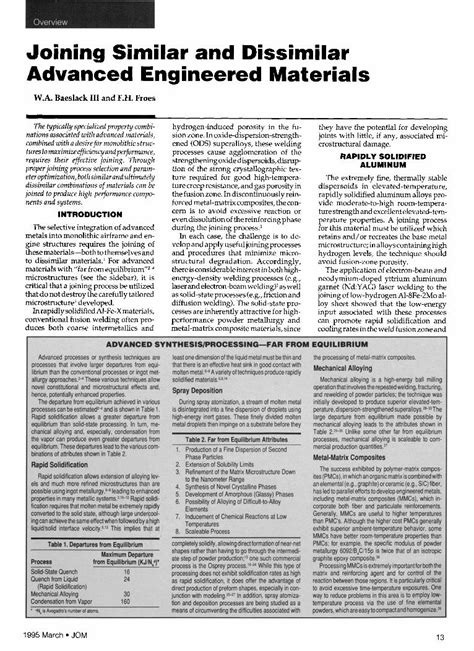 Pdf Joining Similar And Dissimilar Advanced Engineered Materials
