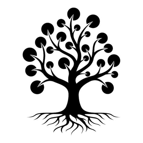 Premium Vector Tree Silhouette With Root Vector Decoration