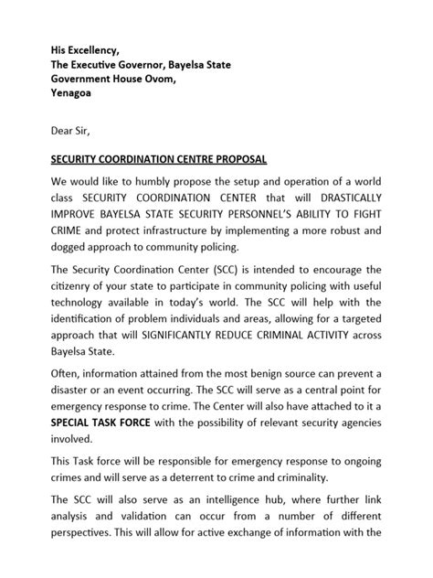 Security Proposal Pdf Police Robbery