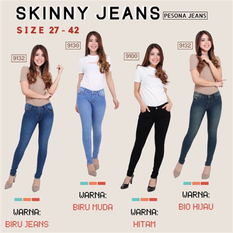 Jual Jsk Celana Skinny Jeans Stretch Denim Panjang Cewek Wanita Dewasa
