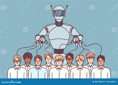 Robot Manipulates Crowd Of People Using Puppeteer Strings And