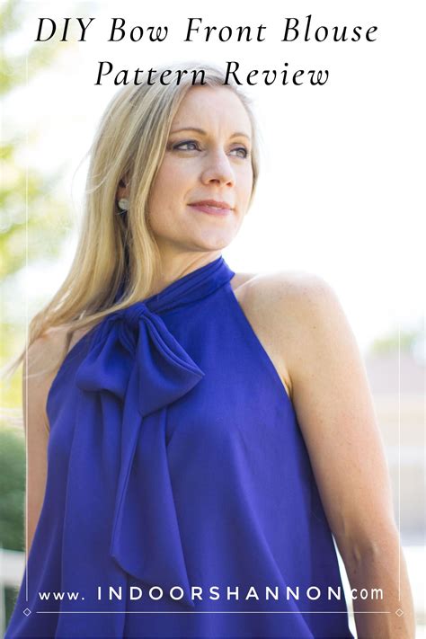 Diy Bow Front Blouse Sewing Pattern Review Blouse Pattern Sewing Sew Your Own Clothes Diy Bow