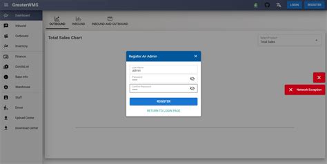 [bug] cannot register admin network exception · issue 251 · greaterwms