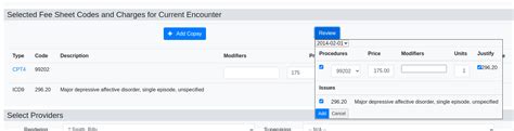 Add All To Justify On Fee Sheet · Issue 4104 · Openemropenemr · Github
