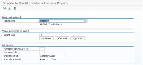 run time evaluation in parallel