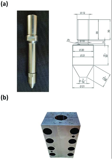 A The Rotating Tool With Its Dimensions B The Matrix Download Scientific Diagram