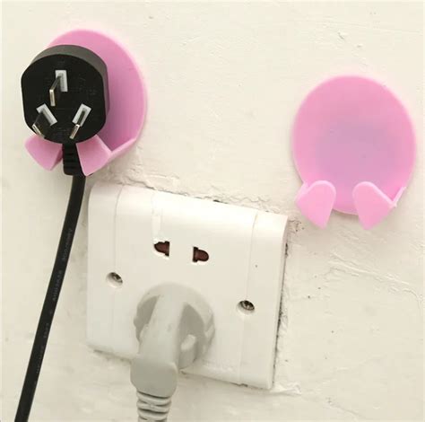 Multifunction Power Plug Socket Hook 2 With Hook Sticky Hooks Kitchen
