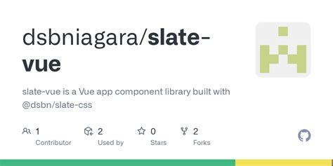 Github Dsbniagaraslate Vue Slate Vue Is A Vue App Component Library Built With Dsbnslate Css