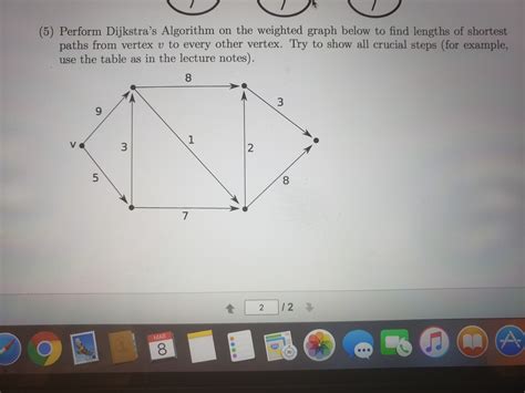 solved 5 perform dijkstra s algorithm on the weighted