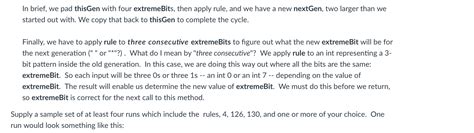 Solved Option A Basic 1d Cellular Automata Implement The