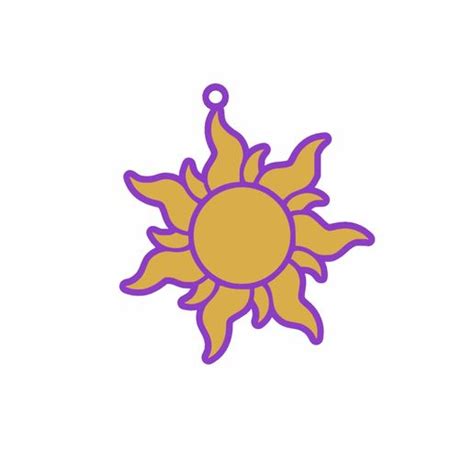 ☀️ Llavero Sol Rapunzel・archivo Stl Gratis Para Impresión 3d・cults