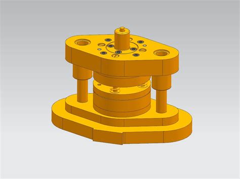 圆筒件落料拉深复合模（cad图 Ug三维） 材料08f 厚度为1mm Step 模型图纸下载 懒石网