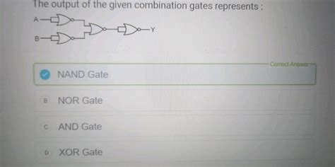 The Output Of The Given Combination Gates StudyX