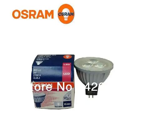 OSRAM LED MR16 2700K 3000K 24D 12V 4.5W lamp,GU5.3 50/60Hz 0.6A VALUE ...